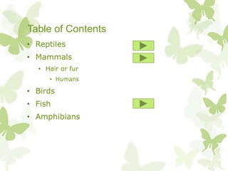 Power point animal classification | PPTX