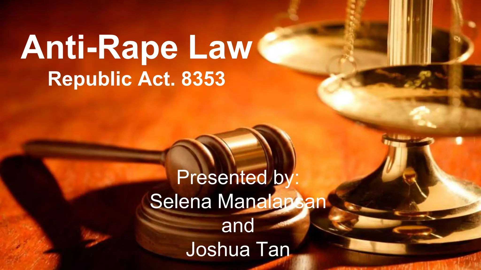 Power point anti rape law | PPTX