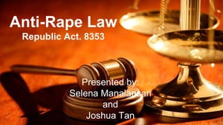 Power point anti rape law | PPTX