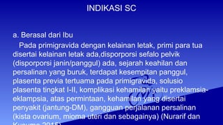 POWER POINT ASKEP POST SC ATAS INDIKASI RE SC | PPTX