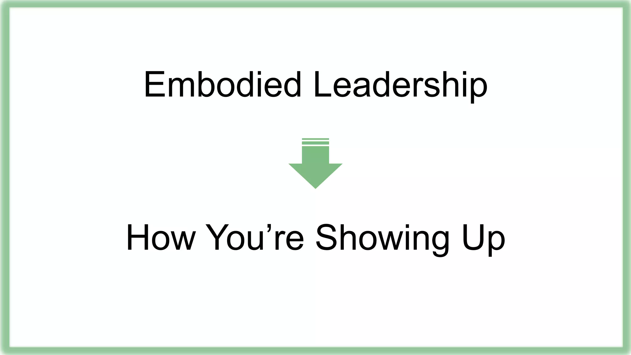 Embodied Leadership Workshop @ Microsoft | PPT | Free Download