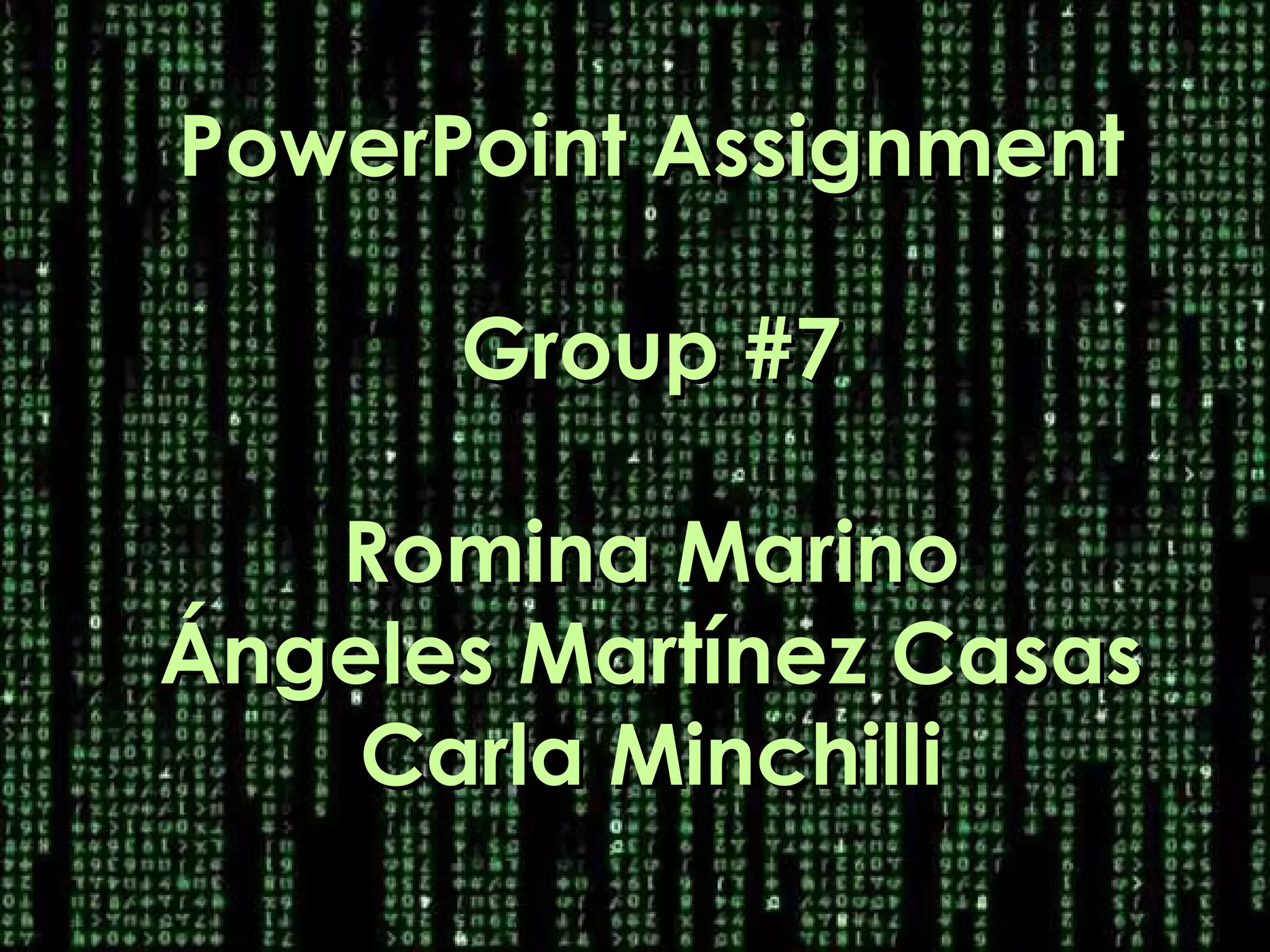 Power Point Assignment | PPT