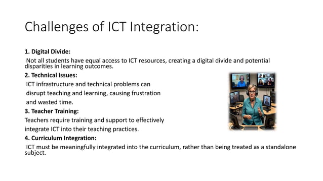 Role of ICT in 21st Century Education and it's challenges | PPTX | Education industry | Industries