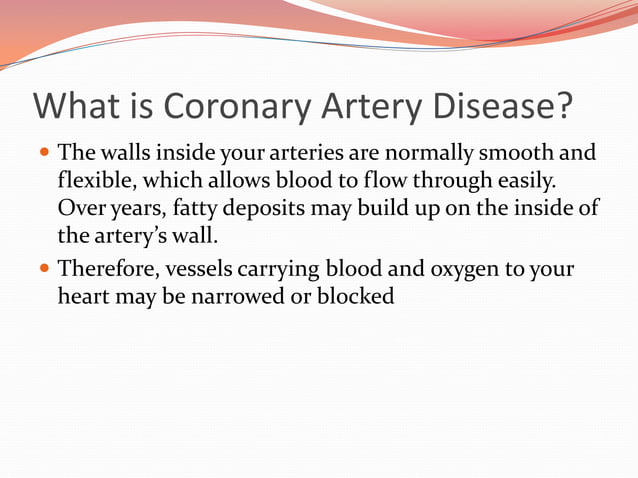 Coronary Artery Disease | PPT