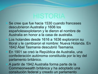 Trabajo de investigación. Australia. CEIP Mario Benedetti.Hecho por ...