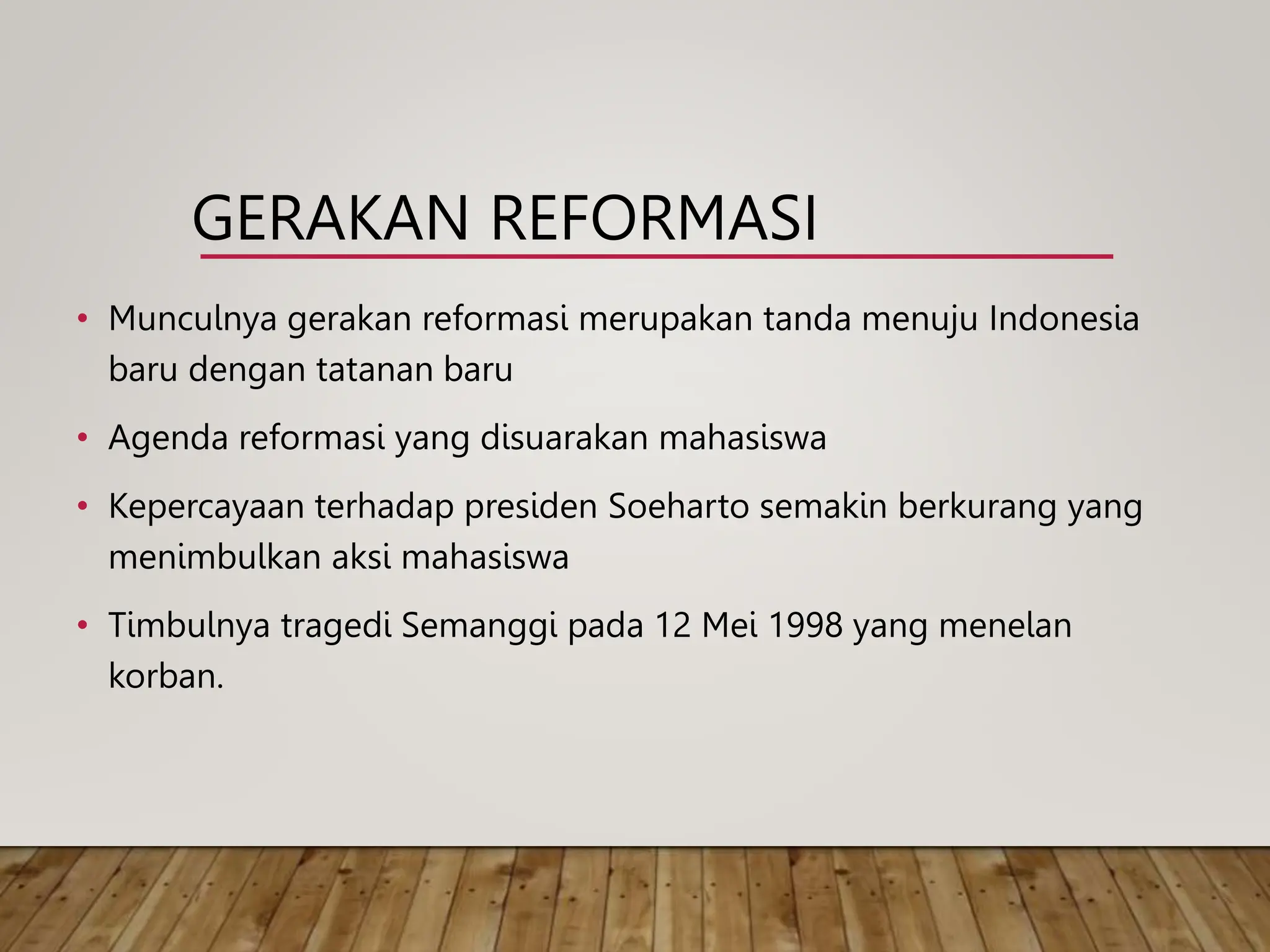 MASA REFORMASI INDONESIA DALAM KEMERDEKAAN | PPTX