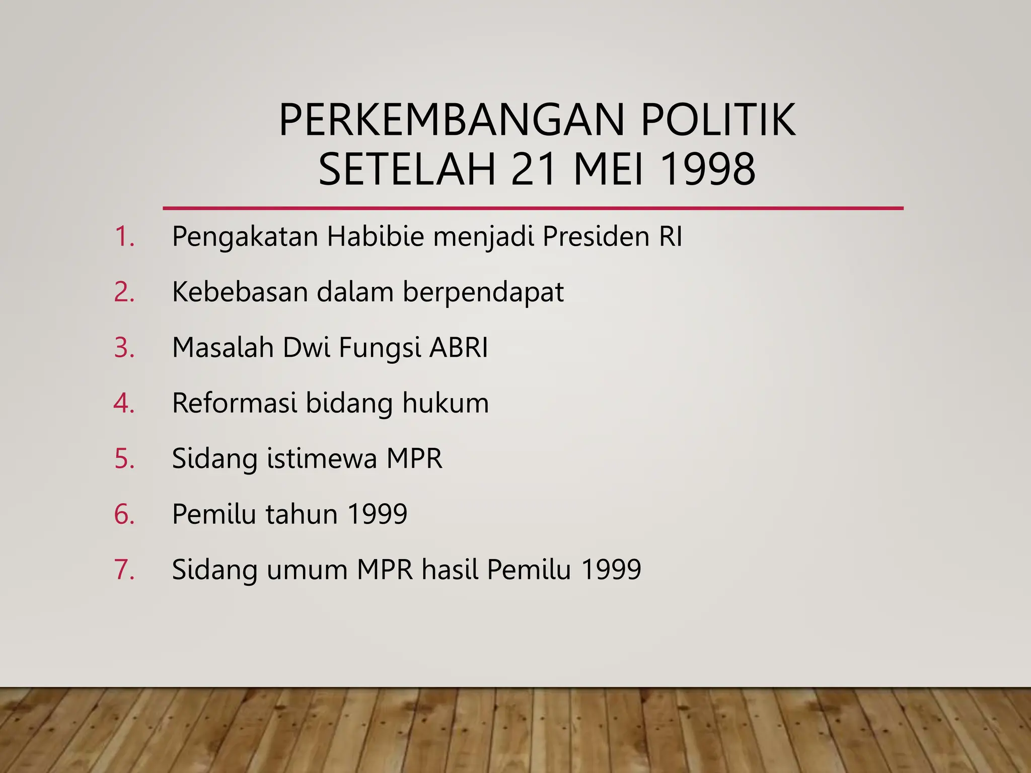 MASA REFORMASI INDONESIA DALAM KEMERDEKAAN | PPTX