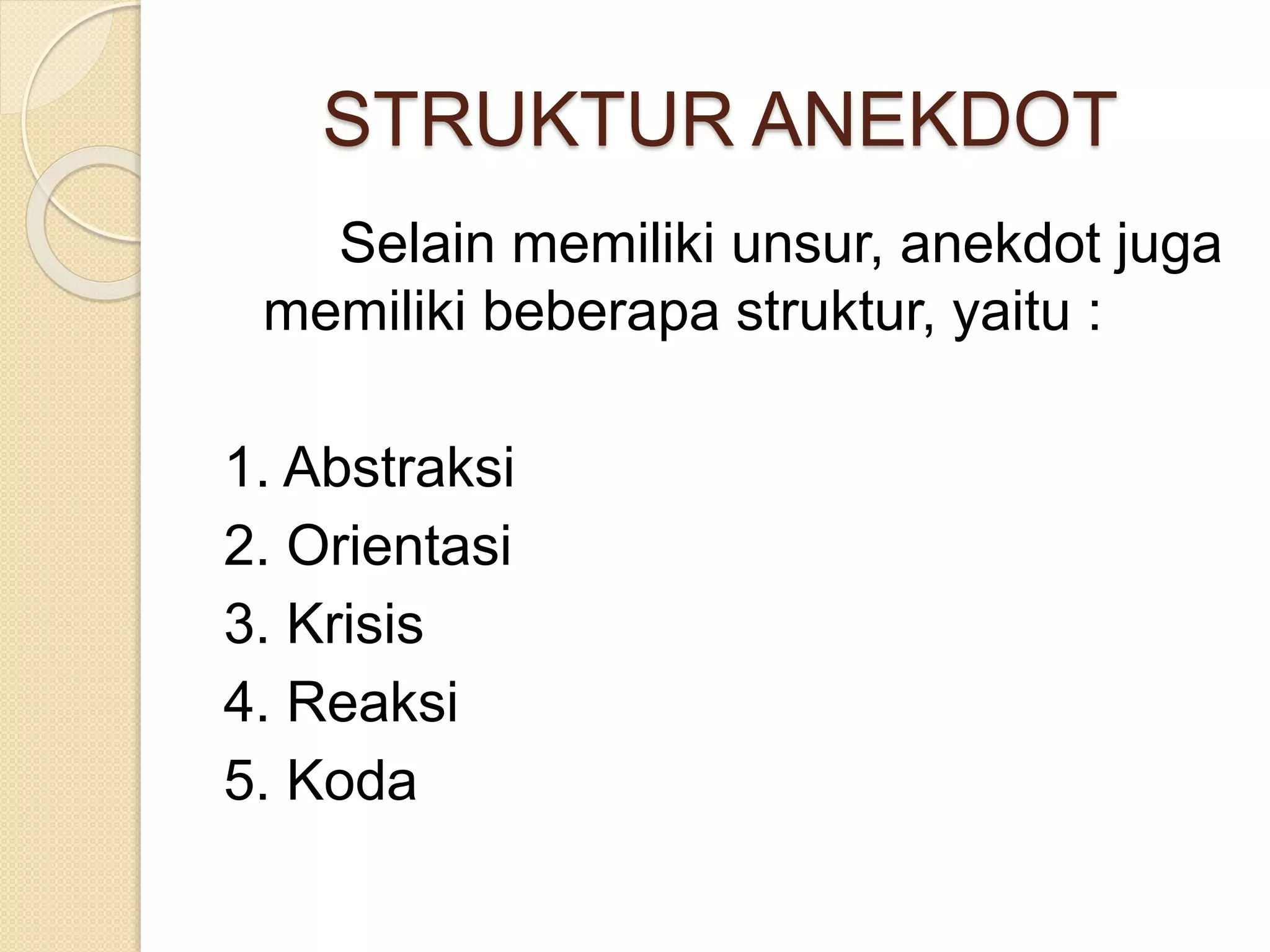 Power point bahasa indonesia (anekdot) | PPTX