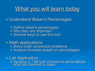 Power point baker's math | PPT