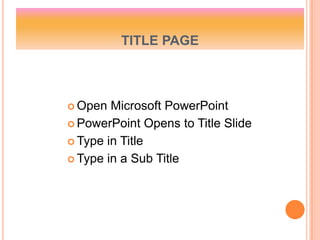 Power point basics 1 | PPTX