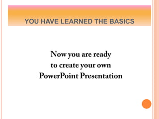Power point basics 1 | PPT