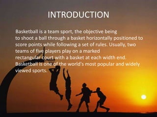 Power point basketball | PPTX | Basketball | Sports