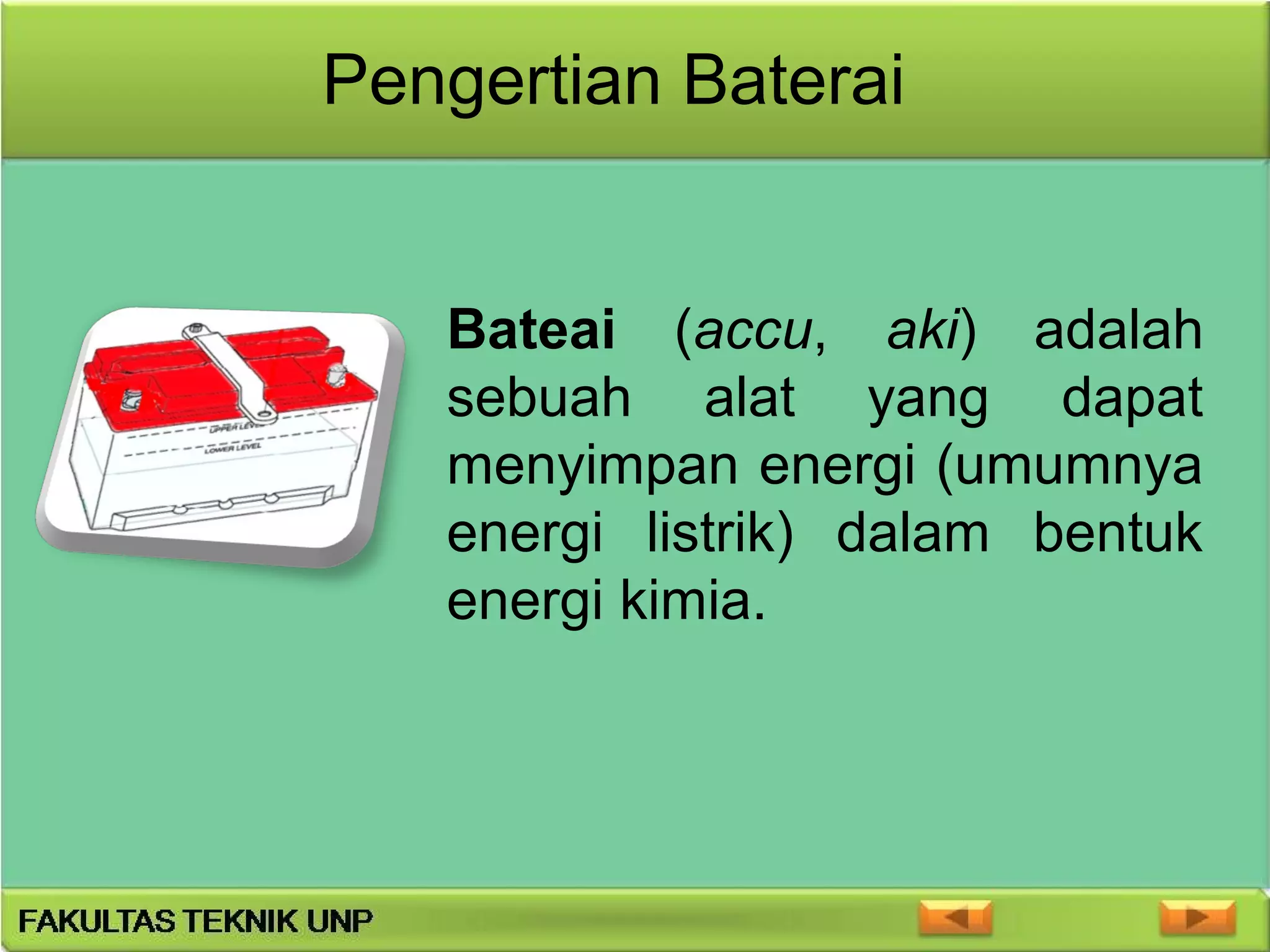 Power point baterai | PPT