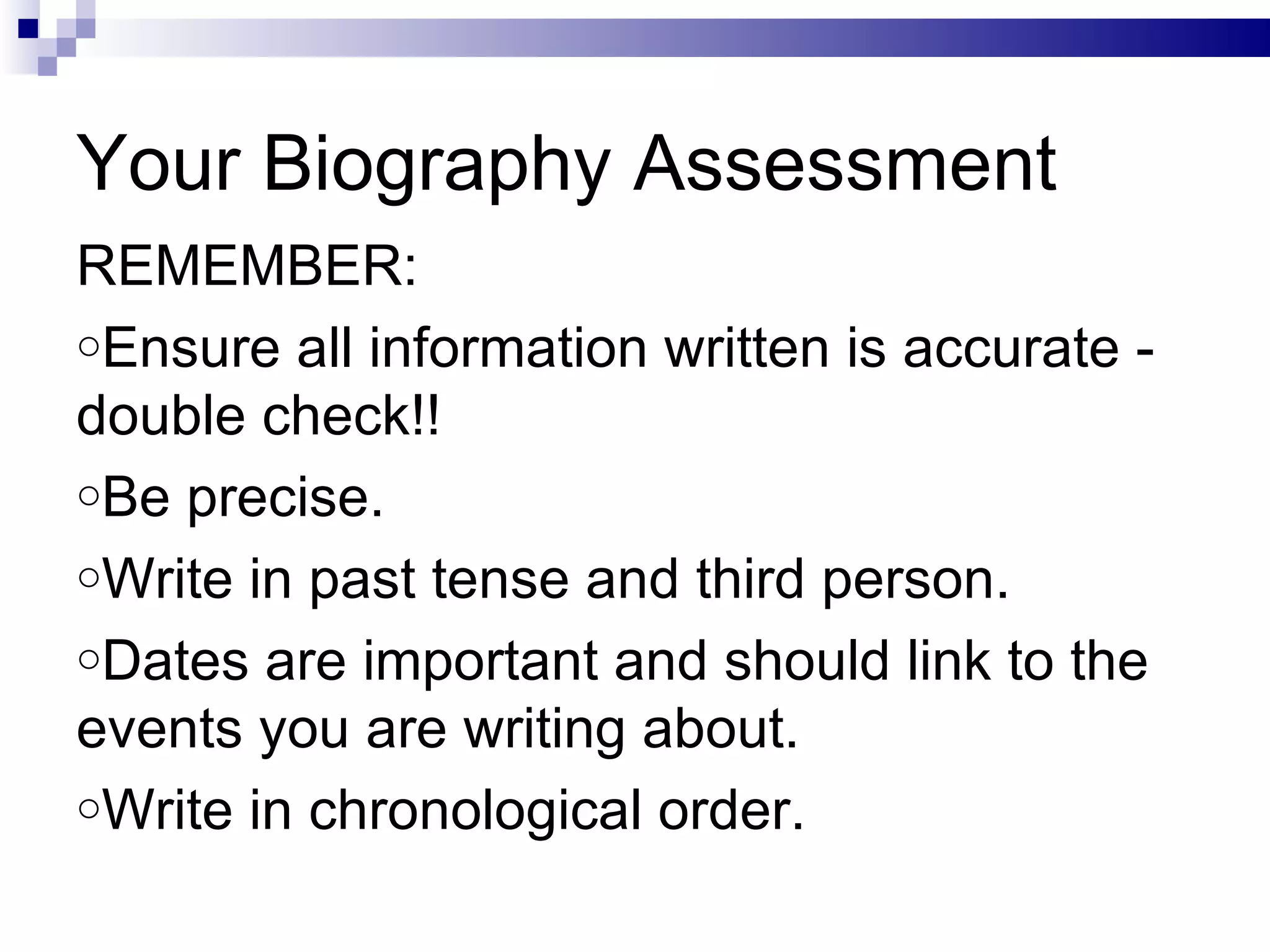 Powerpoint biography analysis | PPT | Biographies | Genres