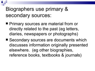 Powerpoint biography analysis | PPT