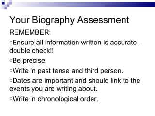Powerpoint biography analysis | PPT