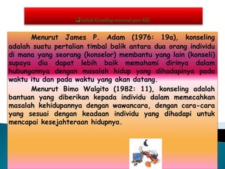 Power point Bimbingan Konseling sebagai profesi