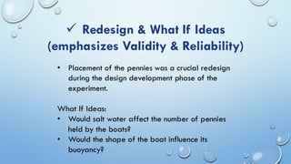 Boyancy Boat Experiment by Stephen DeMeo | PDF