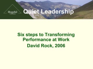 Powerpoint brain blg + quiet leadership | PPT