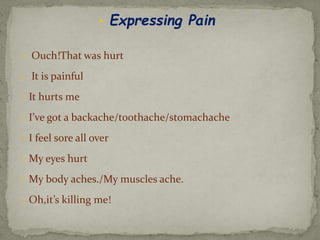 Learning Expression in english | PPTX | First Aid | Injuries