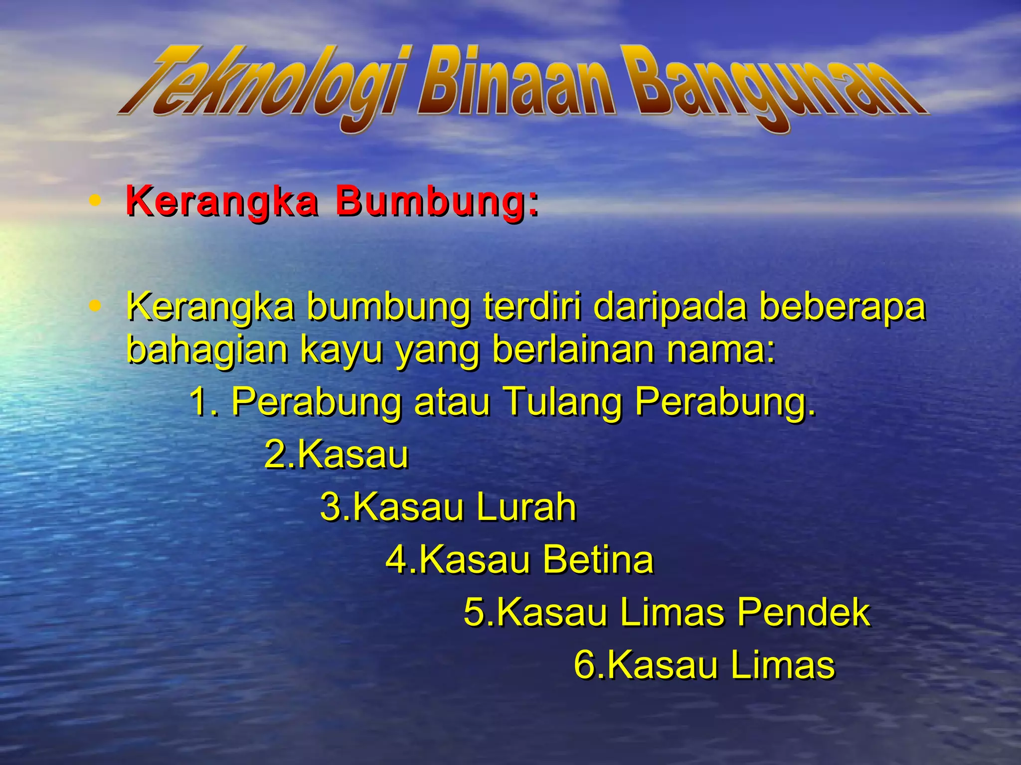 bumbung teknologi binaan bangunan 1 | PPT