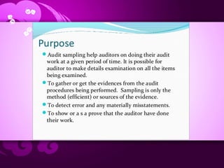 Cahpter 2 Audit Sampling | PPT