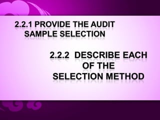 Cahpter 2 Audit Sampling | PPT