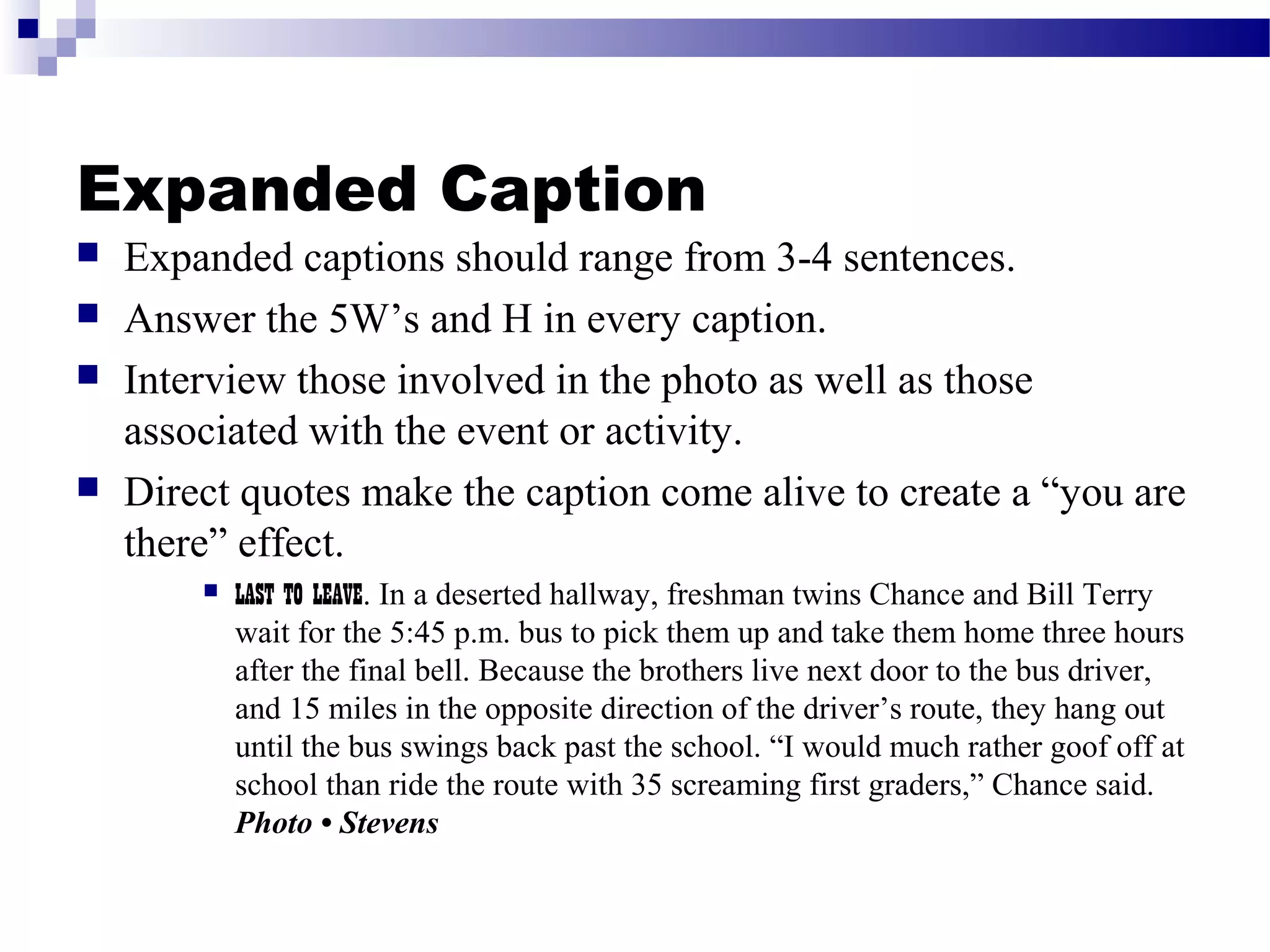 Teaching caption text | PPT