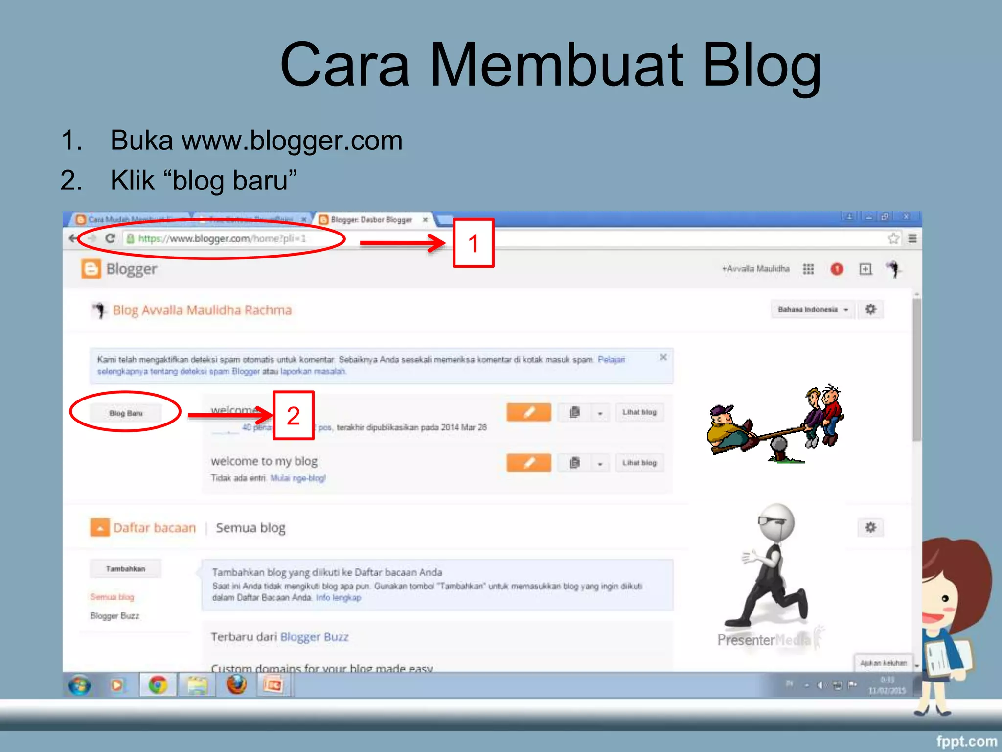 cara membuat blog | PPTX