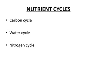 Powerpoint carbon and water cycle | PPTX