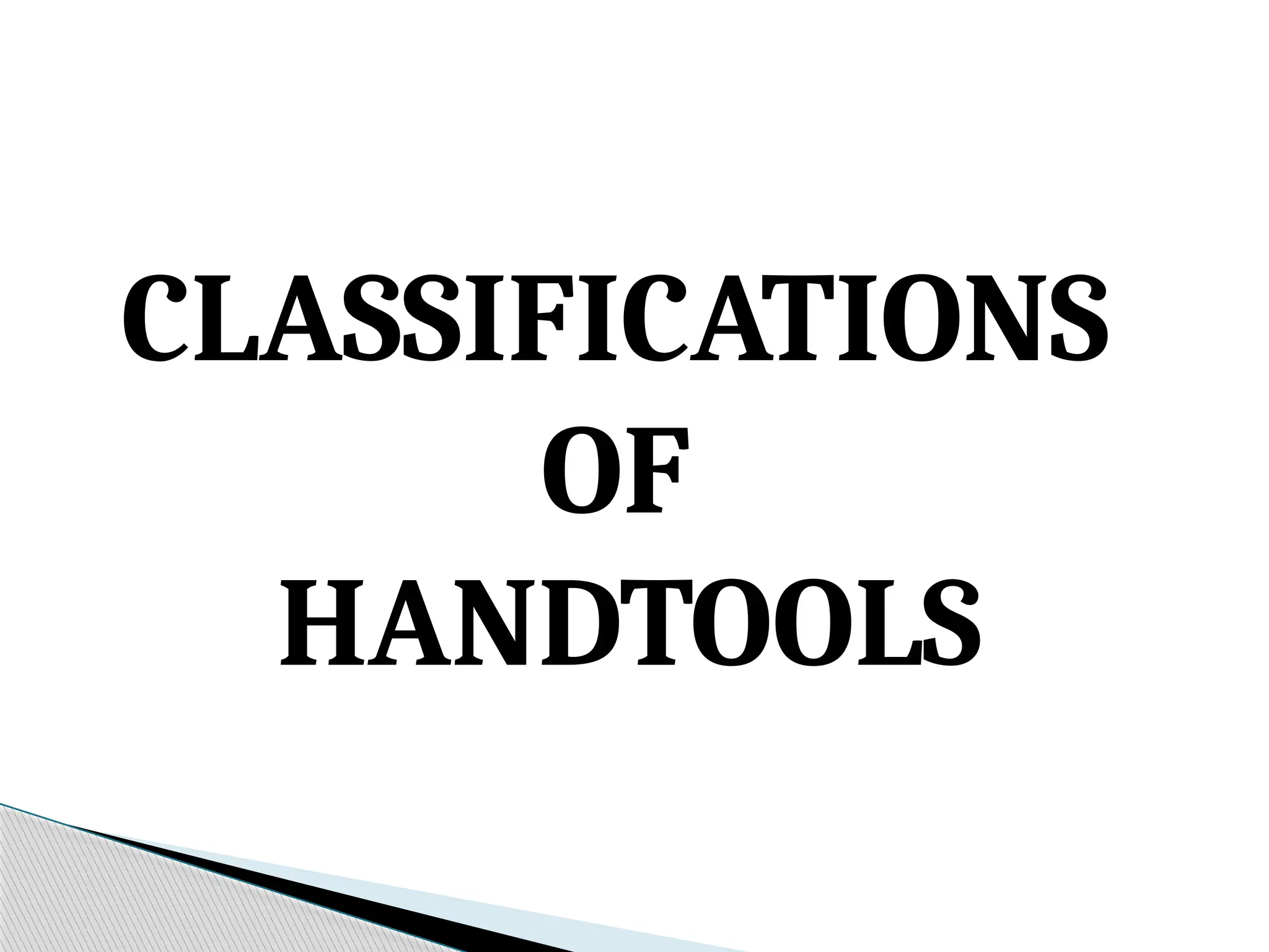 POWERPOINT Carpentry tools and equipements | PPTX