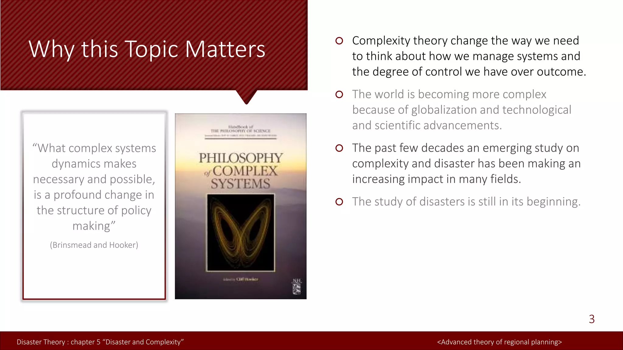 Disaster Theory : chapter 5 “Disaster and Complexity” by David Etkin | PPTX