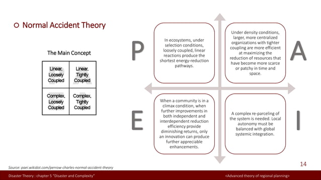 Disaster Theory : chapter 5 “Disaster and Complexity” by David Etkin | PPTX