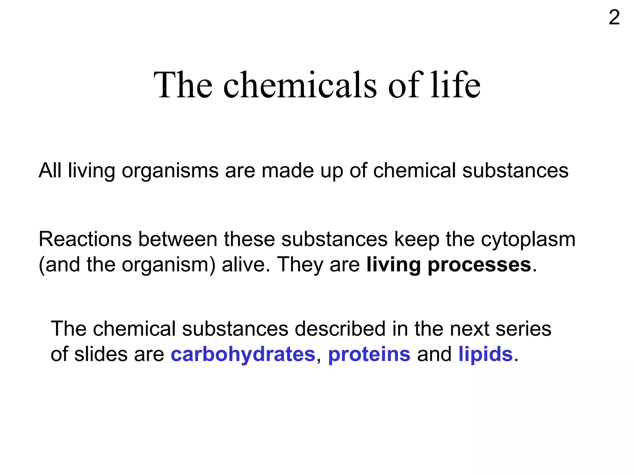 Powerpoint chemicals of-life - copy | PPT