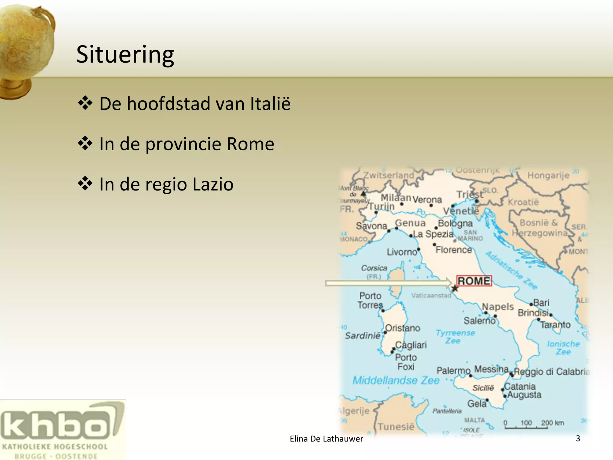 Powerpoint city trip rome examen juni ict2 - elina de lathauwer 1 trma ...