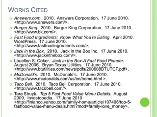 Which fast food place is the best: McDonald's, Burger King, Jack in the ...