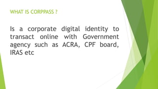 Registration of CorpPass | PPT