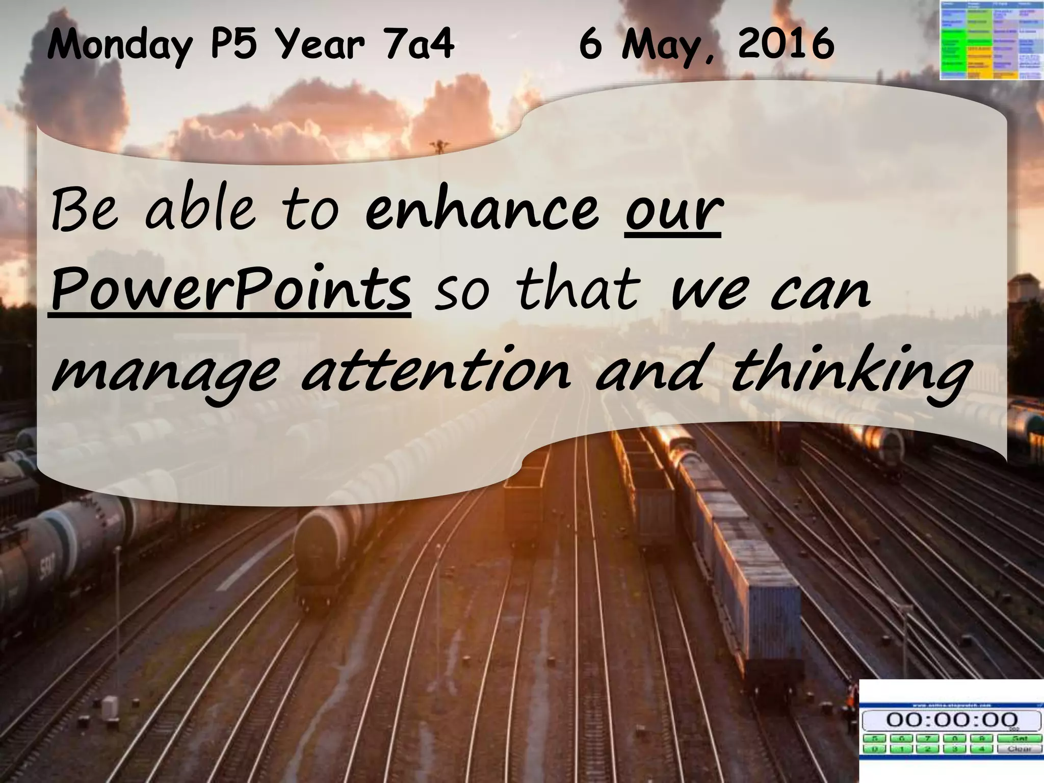 Enhancing PowerPoint in the Classroom: Managing Attention | PPT