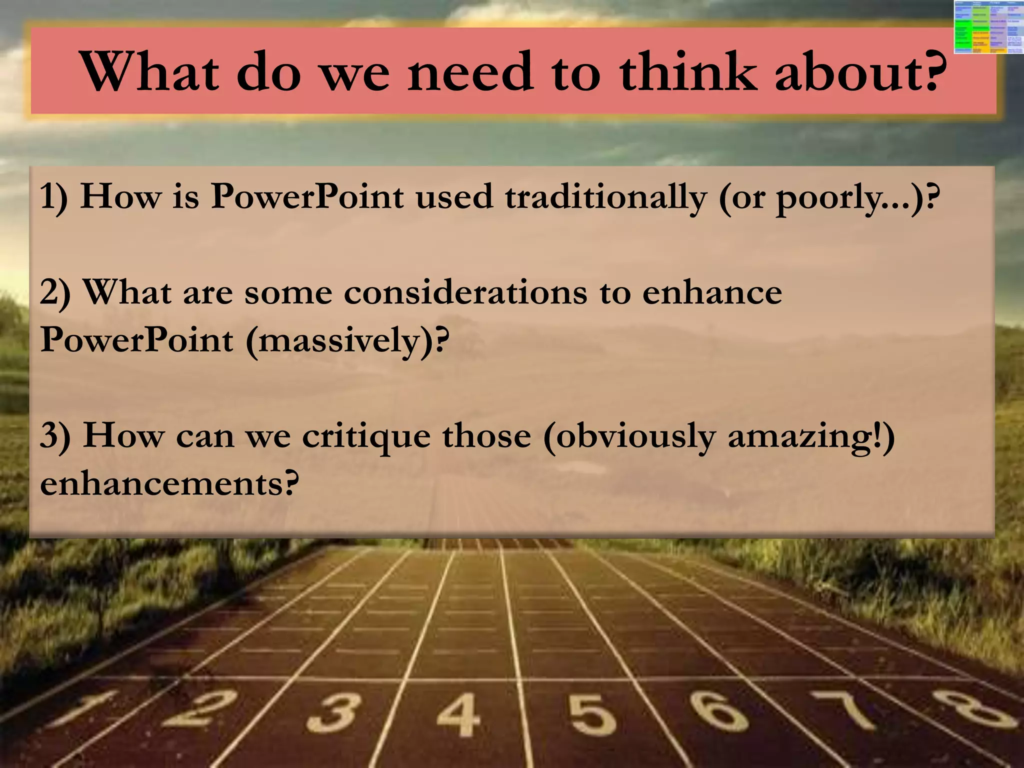 Enhancing PowerPoint in the Classroom: Managing Attention | PPT