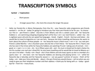 Criteria for the listening text | PPT