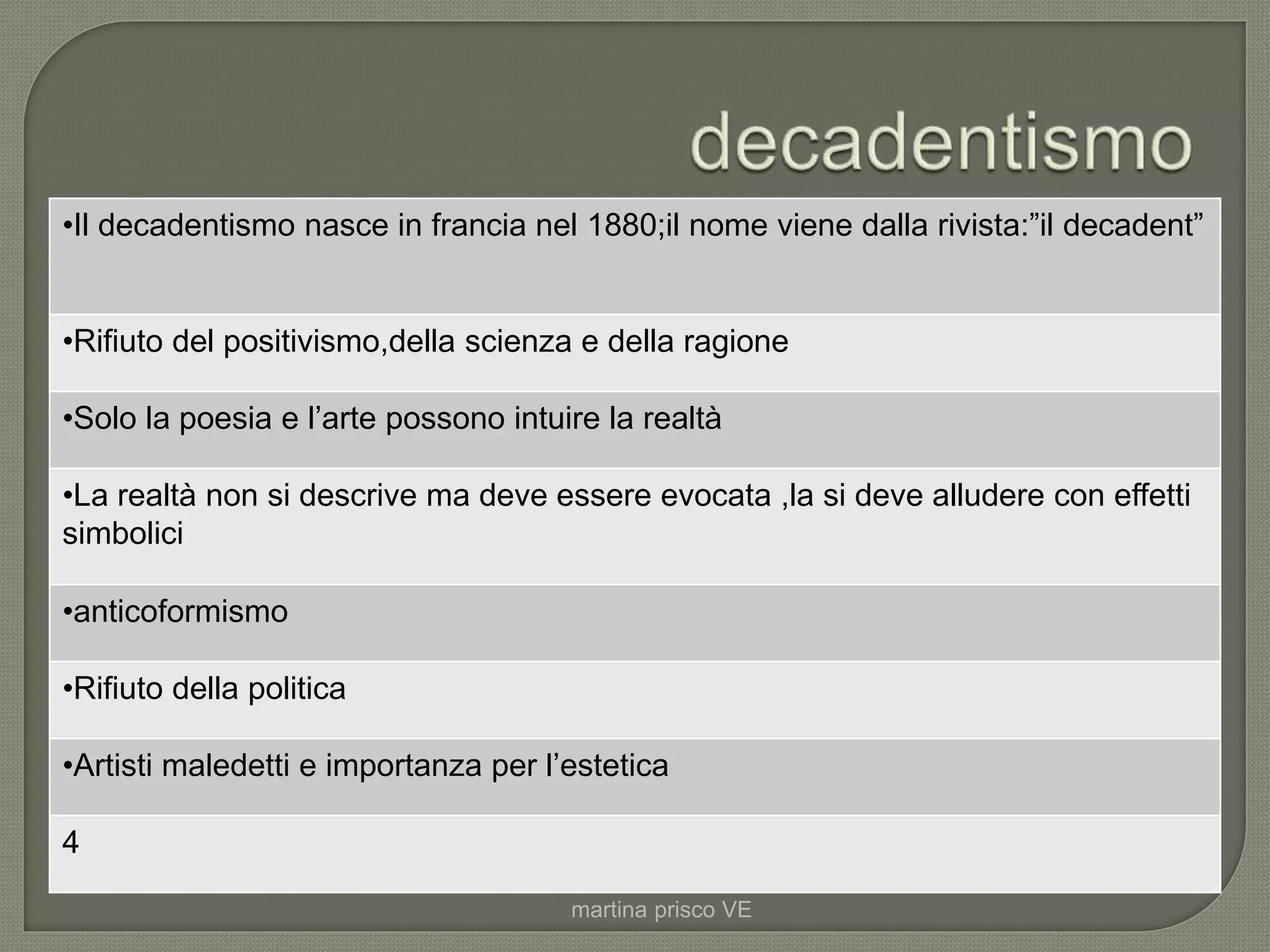 decadentismo | PPTX