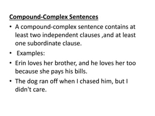 writing compound-complex sentences | PPTX