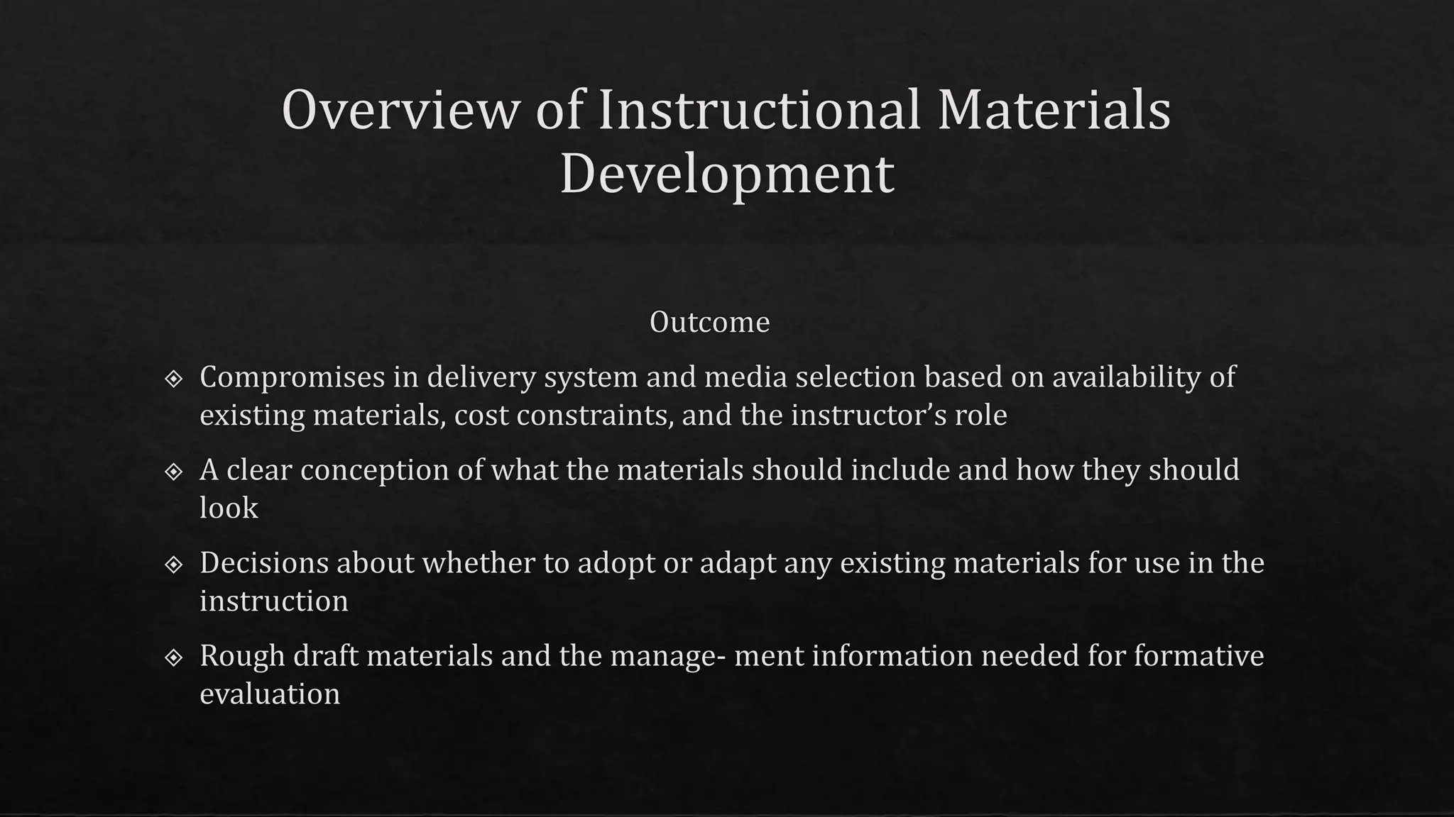 Powerpoint developing instructional material | PPTX