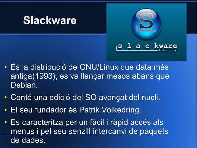 PowerPoint distribucions GNU/linux | PPT