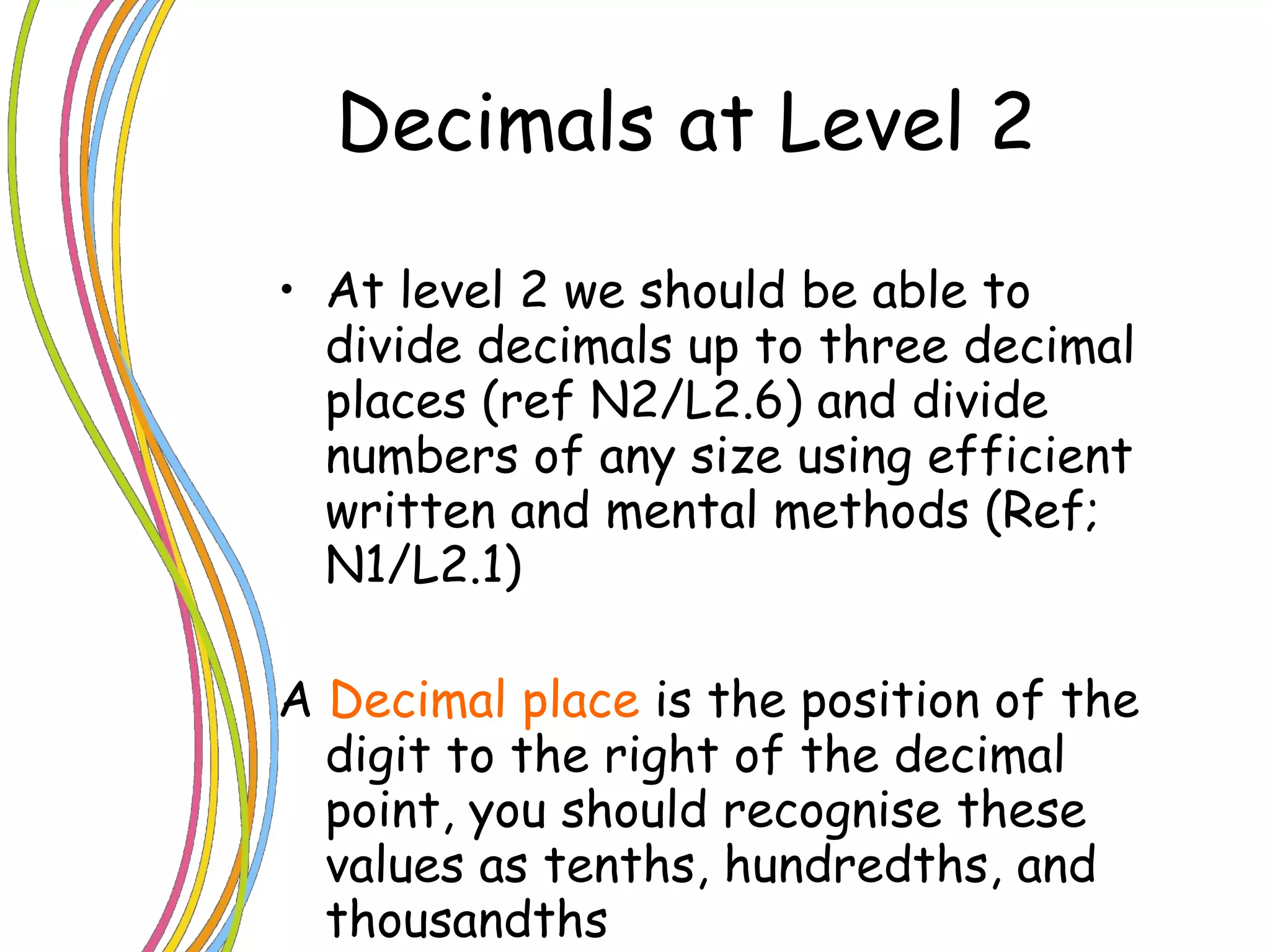 Powerpoint Division Of Decimals L2 | PPT | Education