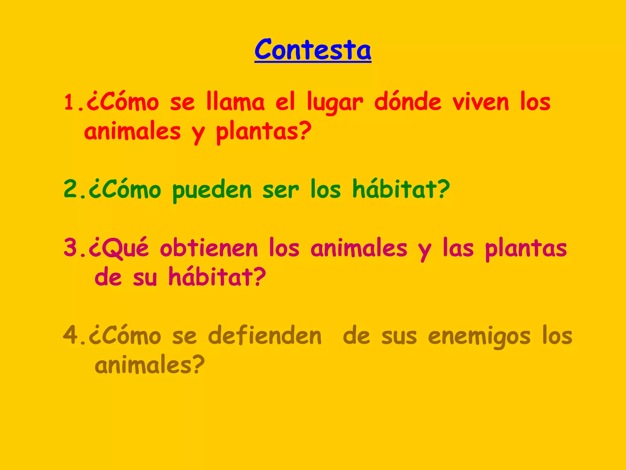Power Point Dónde Viven Los Animales Segundo AñO BáSico | PPT