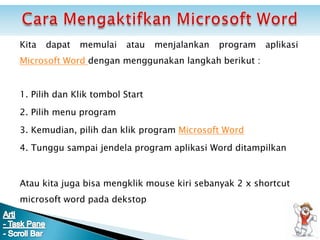 Mengenal Microsoft Word | PPTX