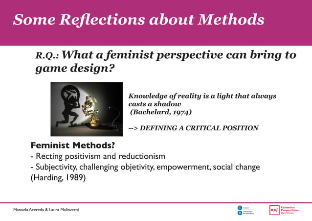 Rethink Game Design through Feminist Methodologies: a Case Study | PPT