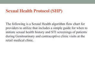 Sexual Health Detection Time Education and Sexual Health Protocol (SHP ...