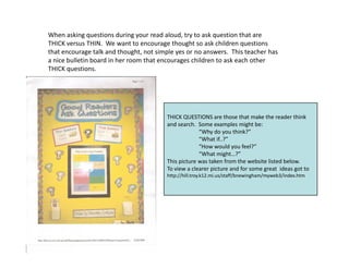 Power point engaging children in read alouds and shared reading | PDF